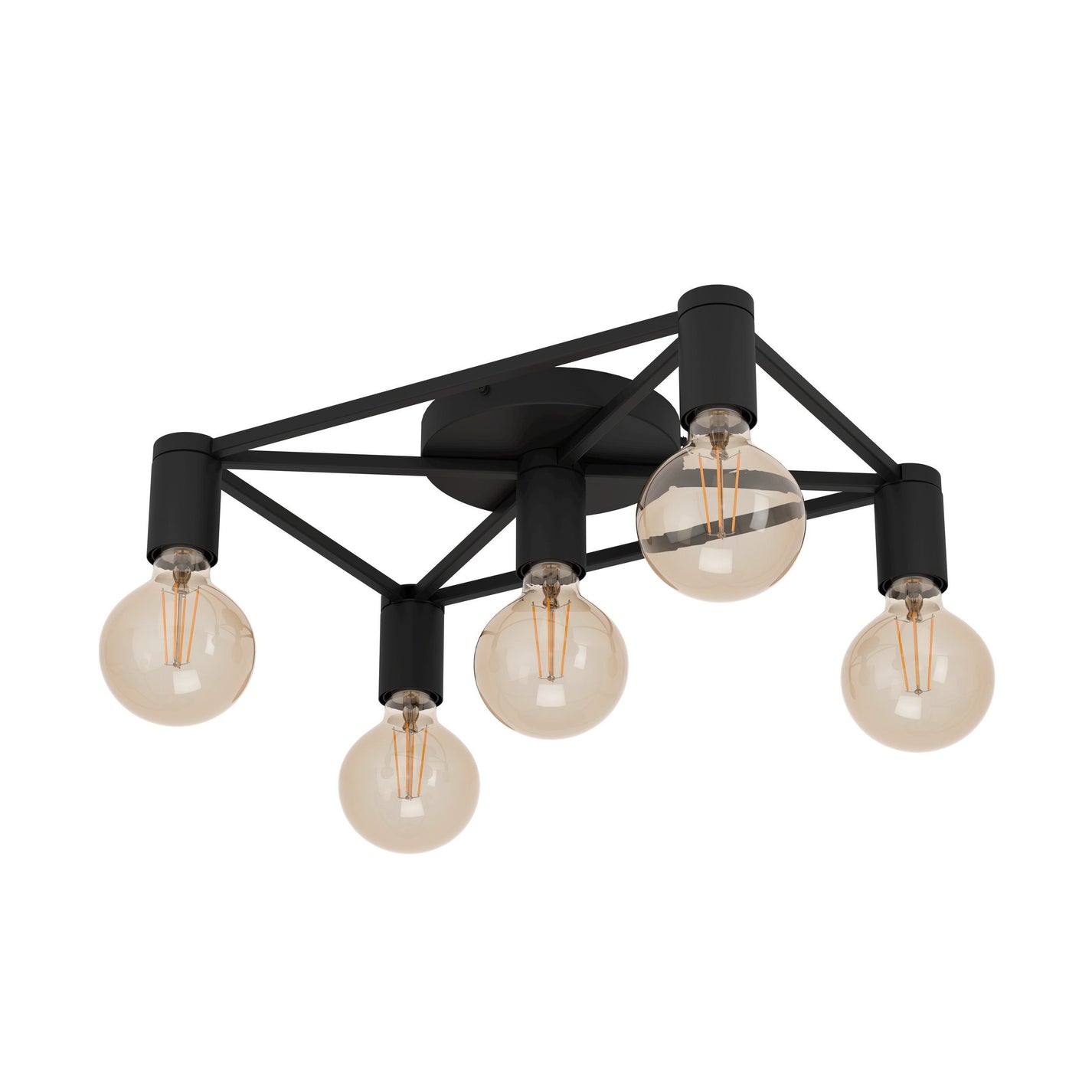 Speke 5-lys taklampe sort – Lampemagasinet