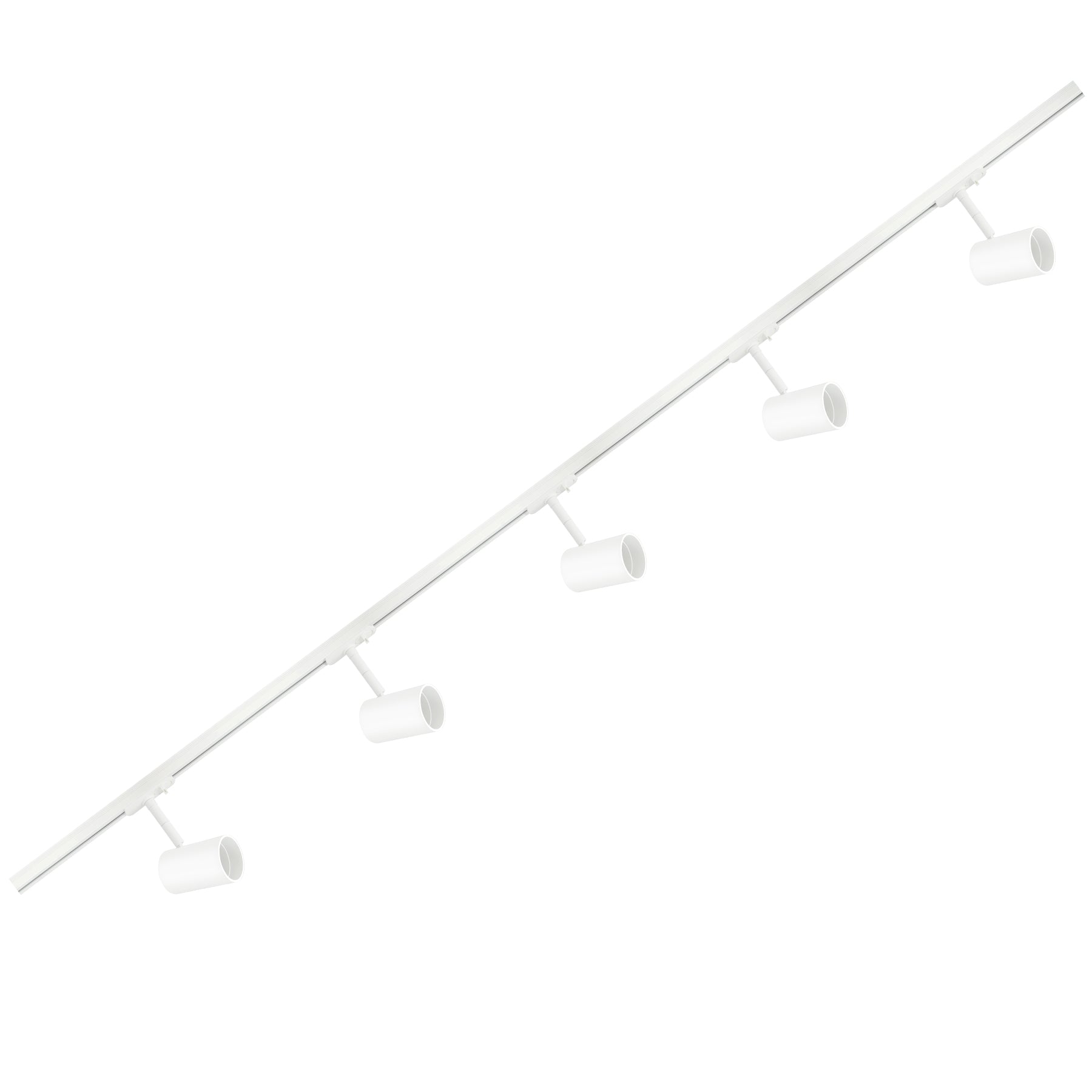 Titan startpakke skinnesystem hvit - 1.5m skinne + 5stk spotlight ...