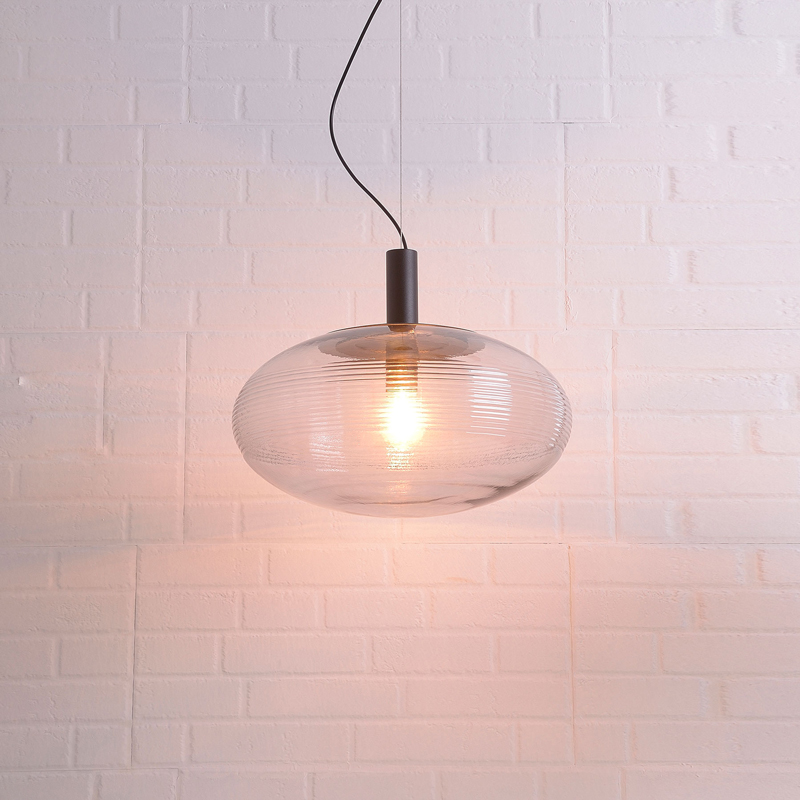 Bodø taklampe pendel stor Ø43cm klart glass kule E27 | Lampemagasinet