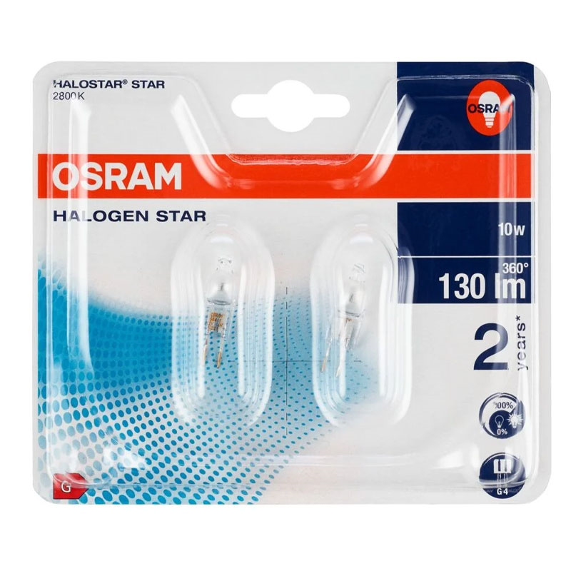 Osram 2pk G4 10W 12V – Lampemagasinet