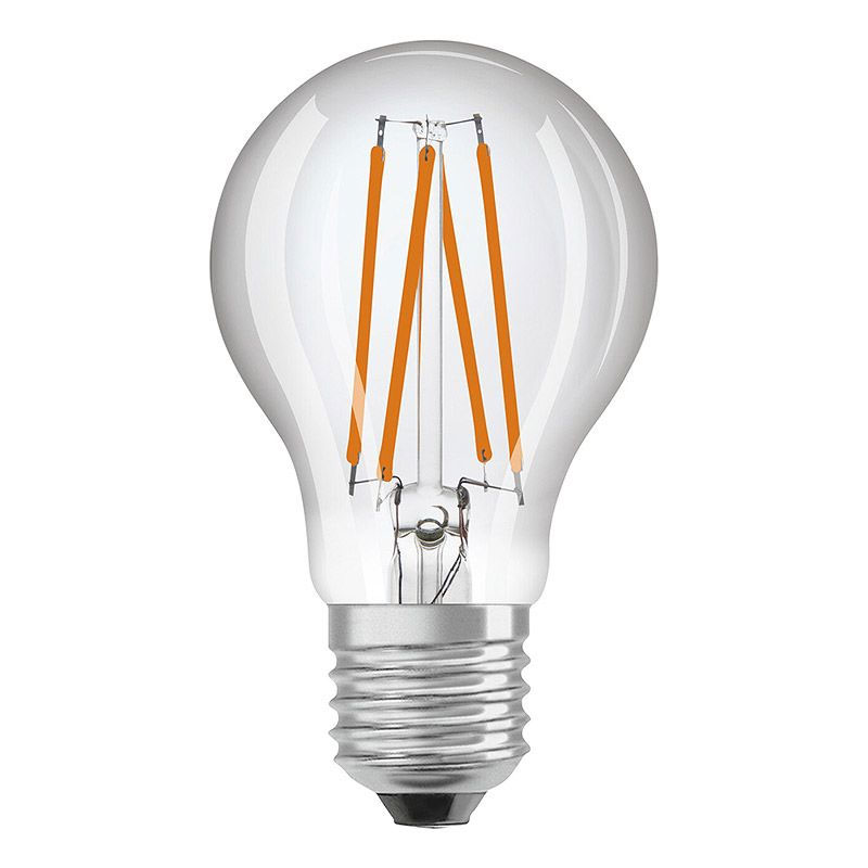 Osram LED E27 normal klar 7.3W m/lyssensor – Lampemagasinet