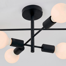 Cross taklampe moderne plafond sort metall 6xE27 | MS Belysning ...