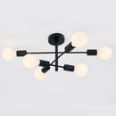 Cross taklampe moderne plafond sort metall 6xE27 | MS Belysning ...
