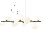 Molekyl 11-lys taklampe pendel rett tinn metall opale glass kupler G9 ...