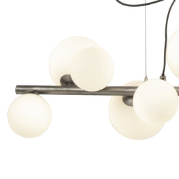 Molekyl 11-lys taklampe pendel rett tinn metall opale glass kupler G9 ...