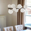 Molekyl 11-lys taklampe pendel rett tinn metall opale glass kupler G9 ...